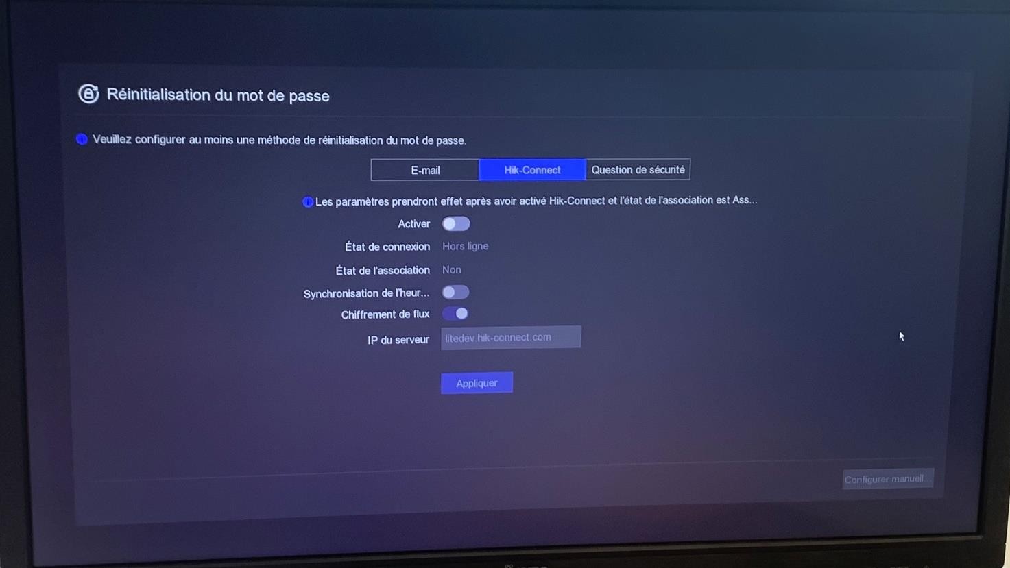 Comment paramétrer un NVR série K HIKVISION